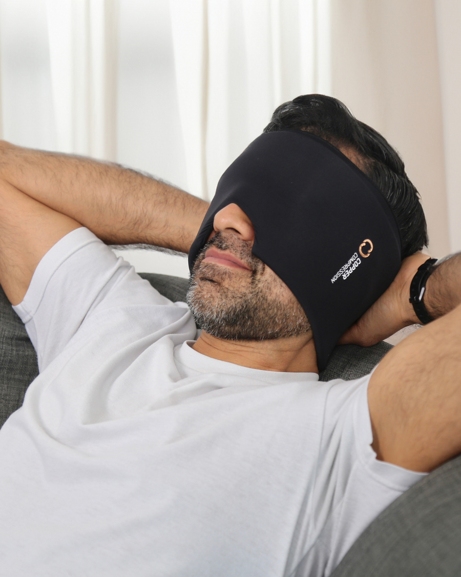 CopperFreezeCryo Compression™ Migraine Mask – Copper Compression