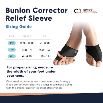 Bunion Corrector Sleeves - Copper-Infused Orthopedic Relief – Copper ...