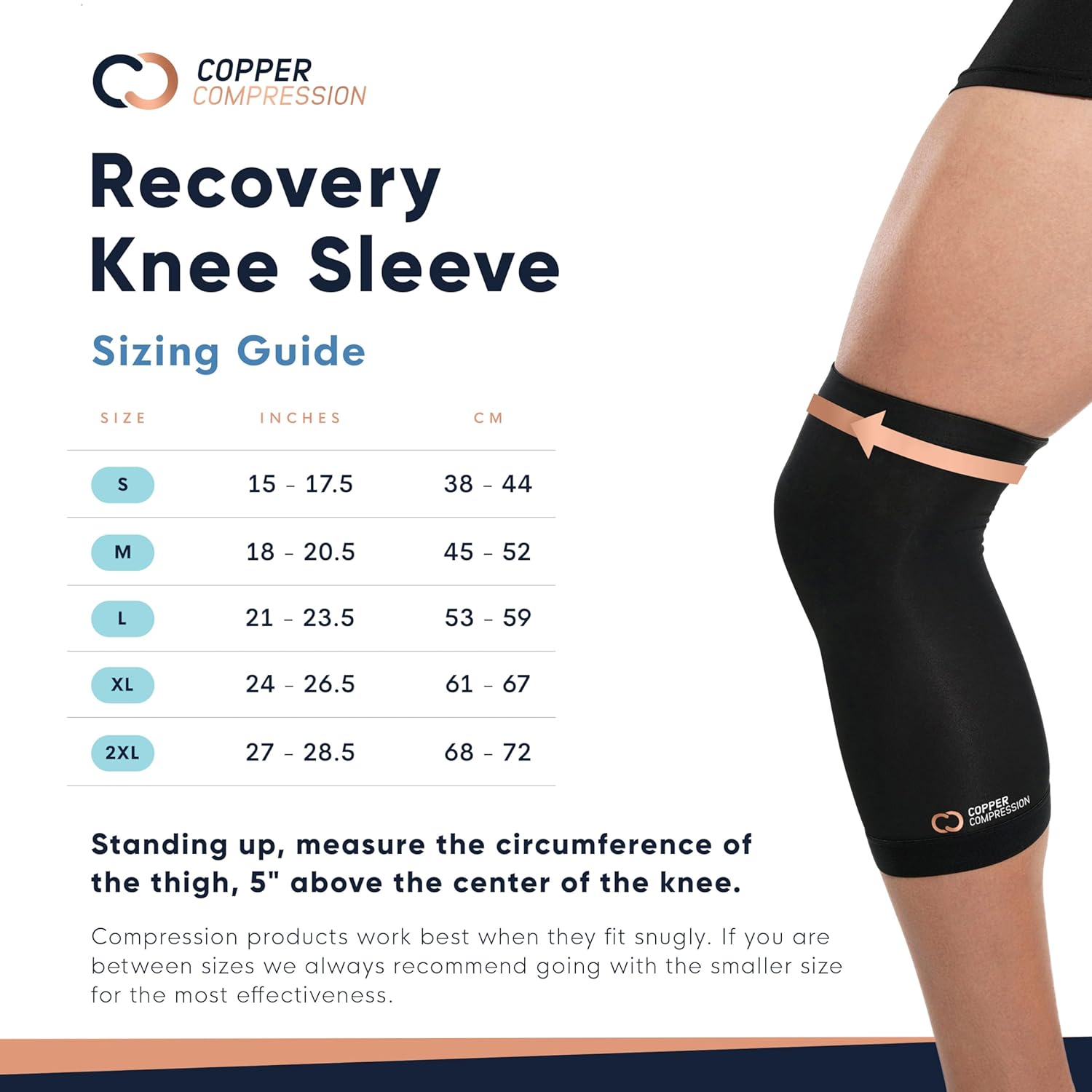 Copper Compression Knee Sleeve - Maximum Copper Advantage