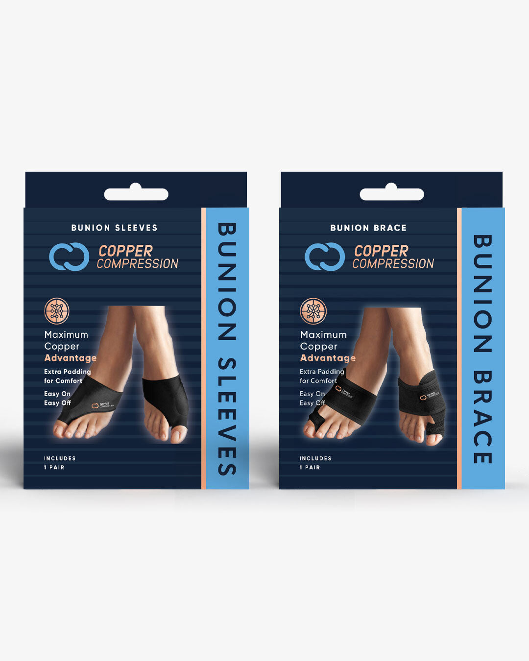Bunion Relief Kit - Cushion Relief Sleeve and Bunion Splint – Copper ...