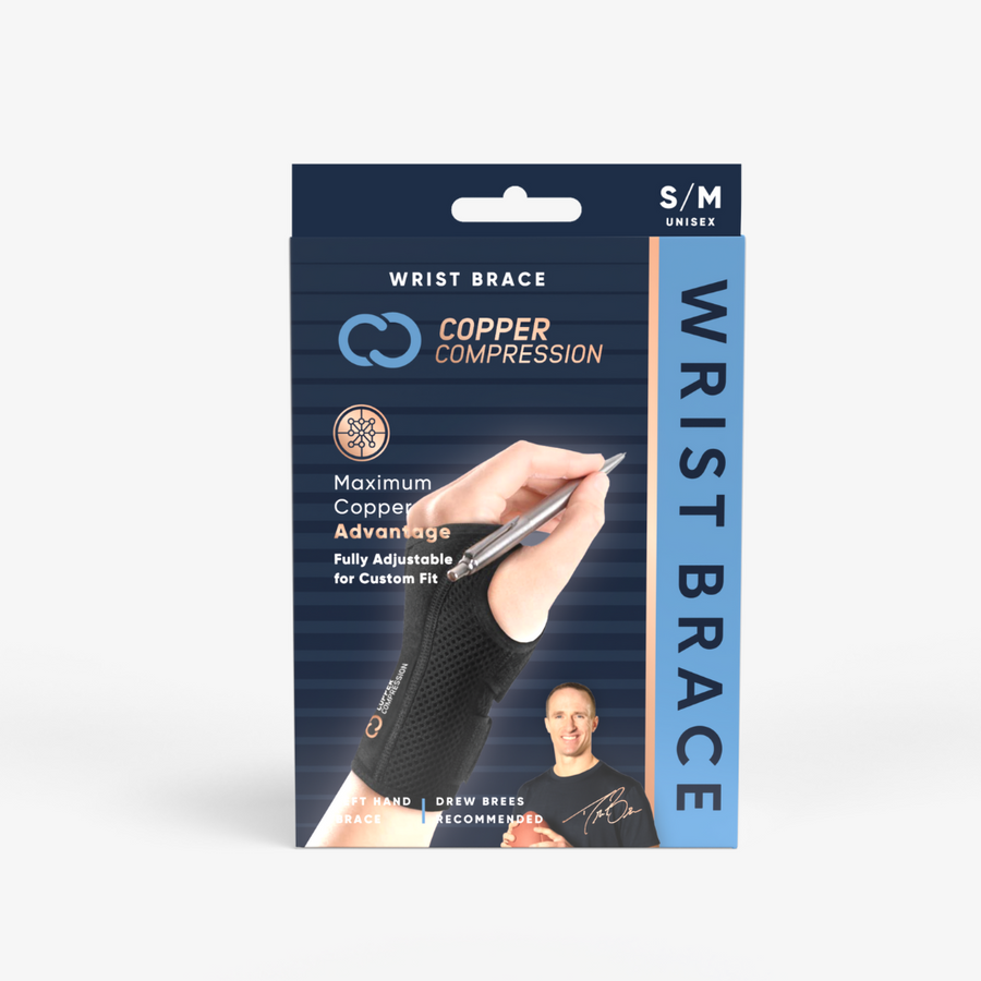 Copper Wrist Brace for Left or Right Hand - Custom Unisex Fit – Copper ...